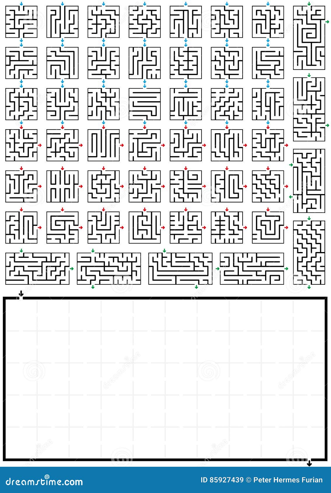Maze Generator DIY vector illustratie. Illustration of spel - 85927439