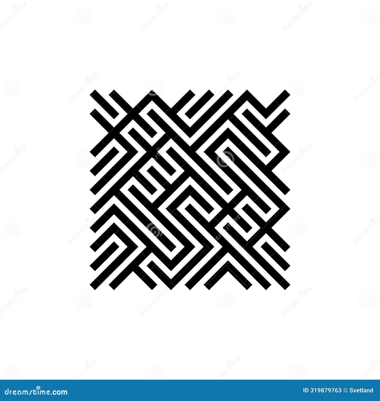 Maze Geometric Pattern, Labyrinth Vector Abstract Symbol, Icon, Sign ...