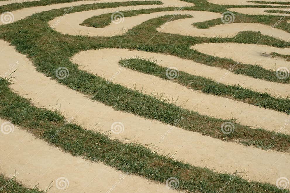 A Maze on Grass stock photo. Image of maze, puzzle, meandering - 1025682