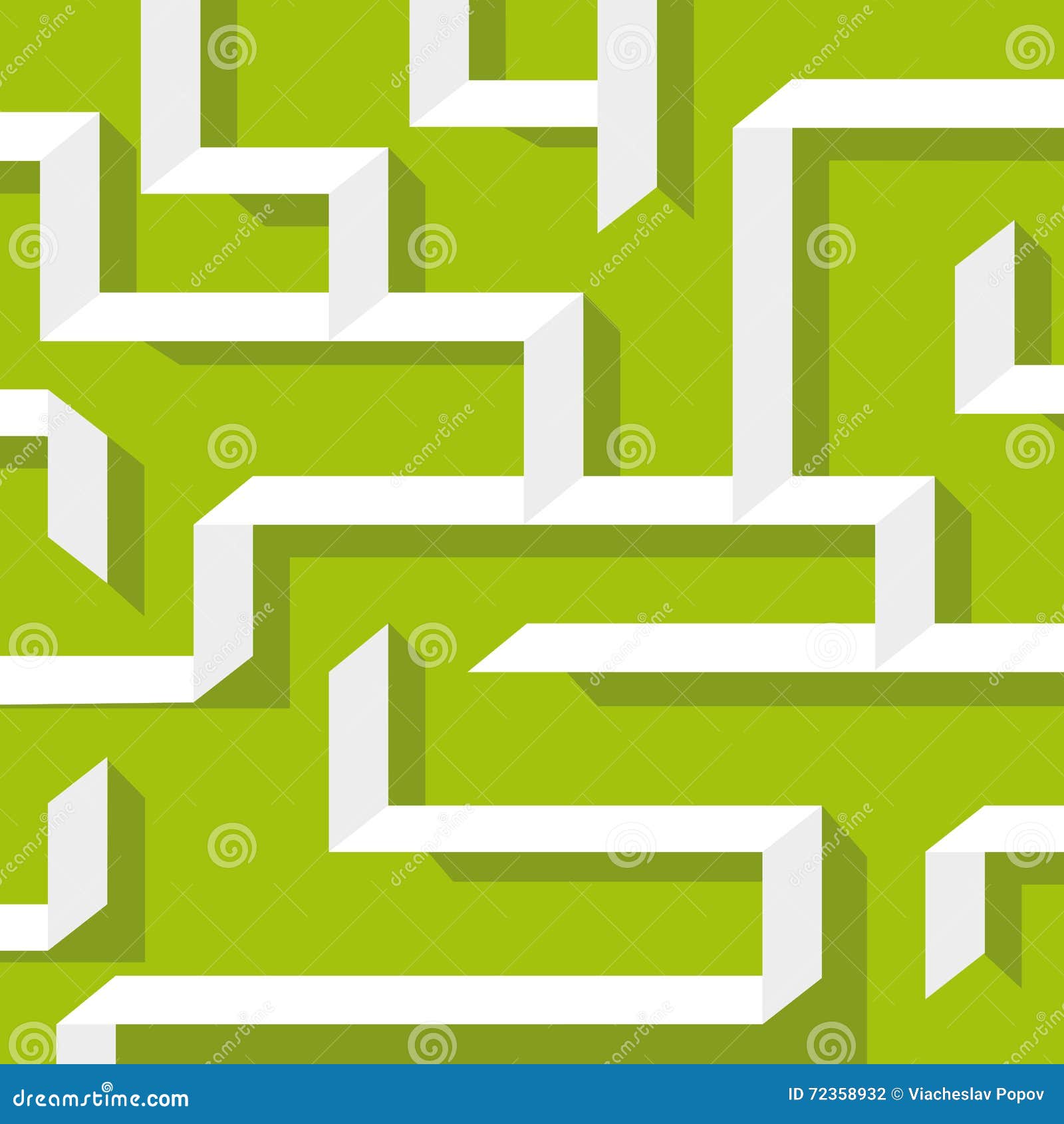 Maze on Green Background. Flat. Stock Vector - Illustration of entrance ...