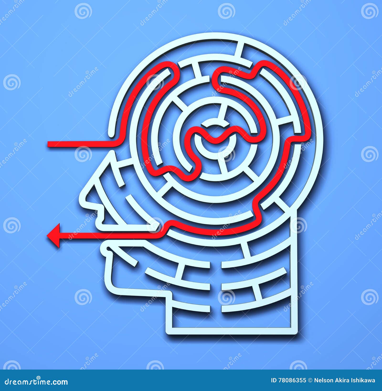 Maze Head stock illustration. Illustration of people - 78086355