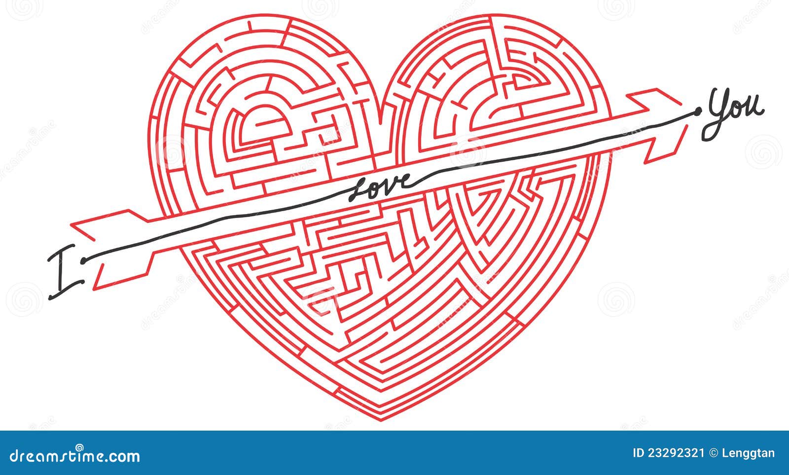 Maze Heart - Heart in Labyrinth Stock Vector - Illustration of ...