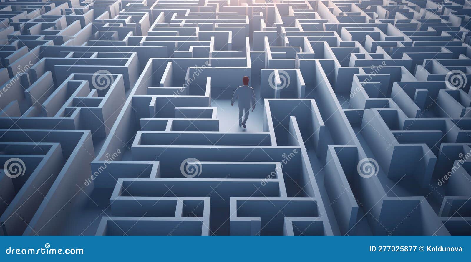 A Maze with a Human Figure Navigating through it, Displayed Against a ... A Maze with a Human Figure Navigating through it, Displayed Against a ...