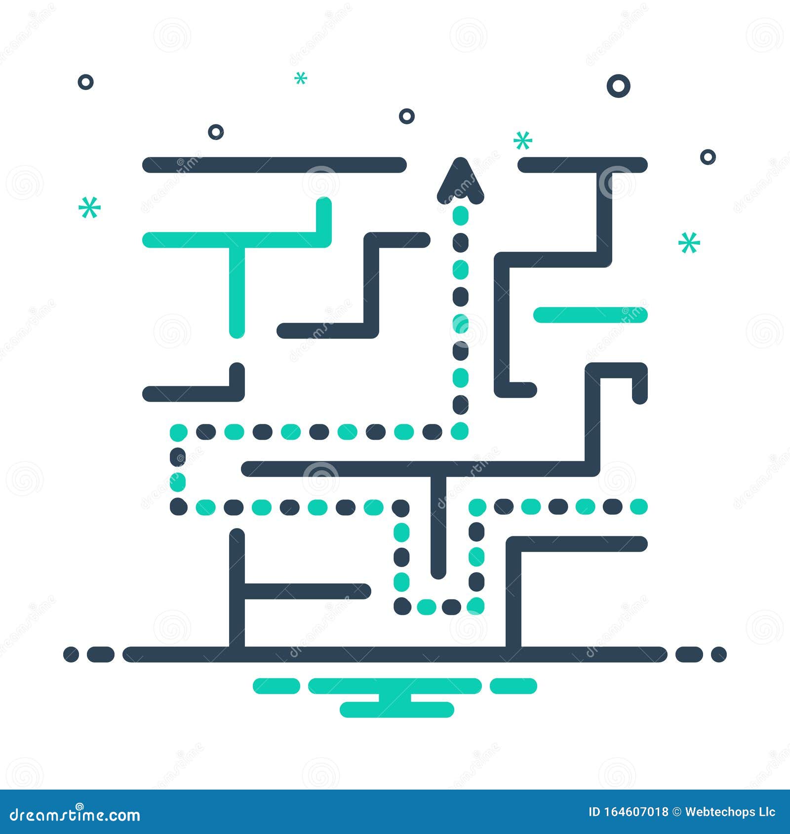 Mix Icon for Maze, Complication and Imbroglio Stock Vector ...