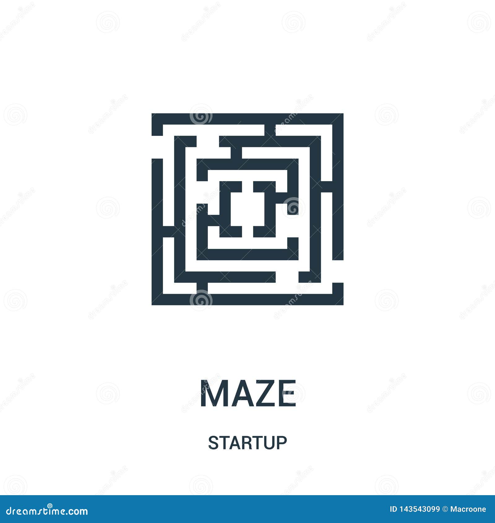 Maze Icon Vector from Startup Collection. Thin Line Maze Outline Icon ...