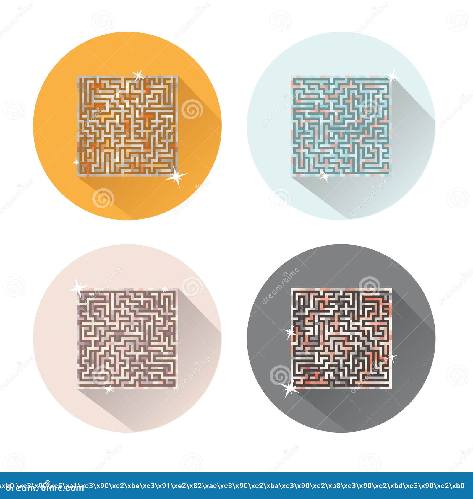 Maze Symbols Vector Illustration | CartoonDealer.com #33343038