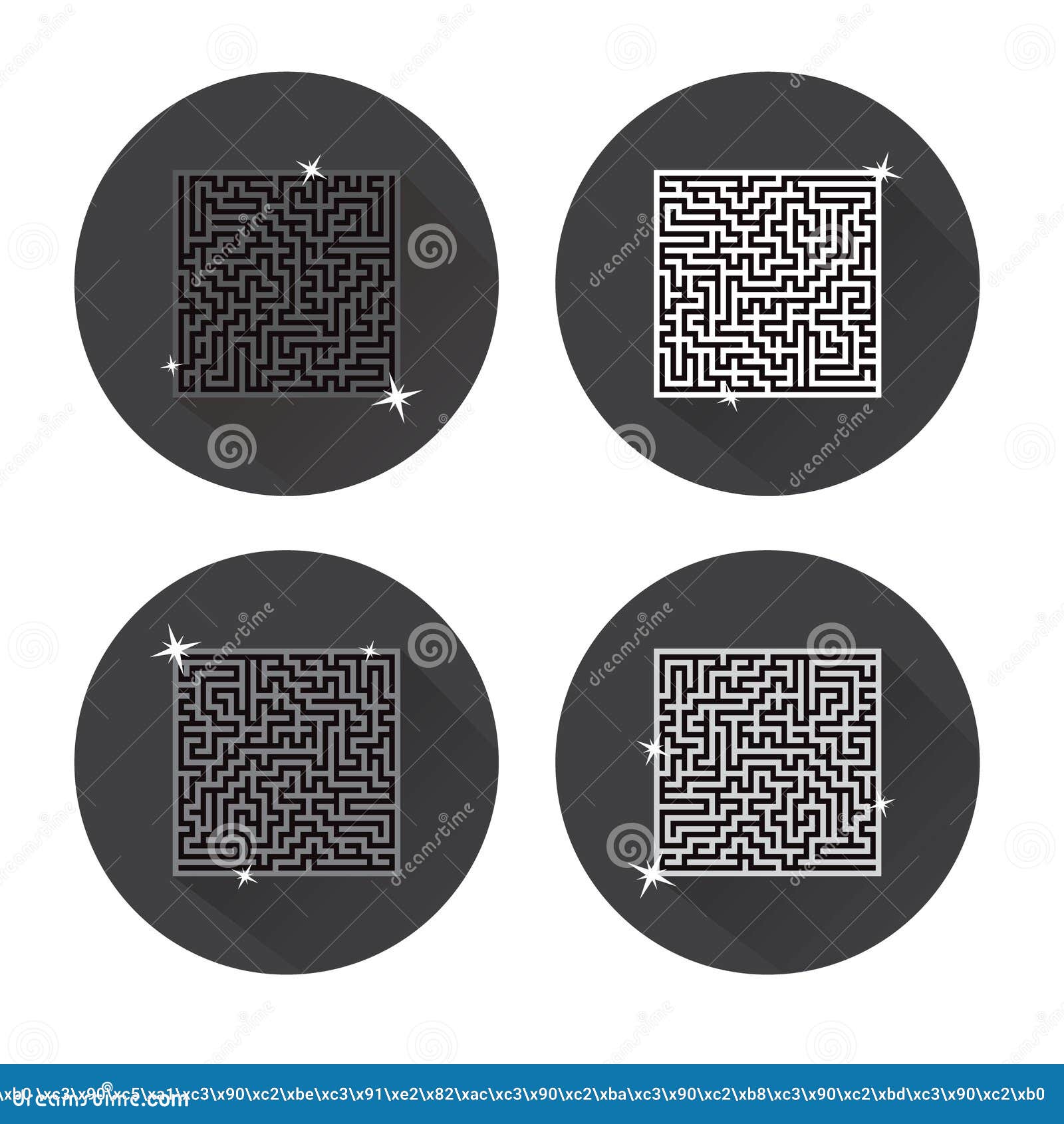Maze Symbols Vector Illustration | CartoonDealer.com #33343038