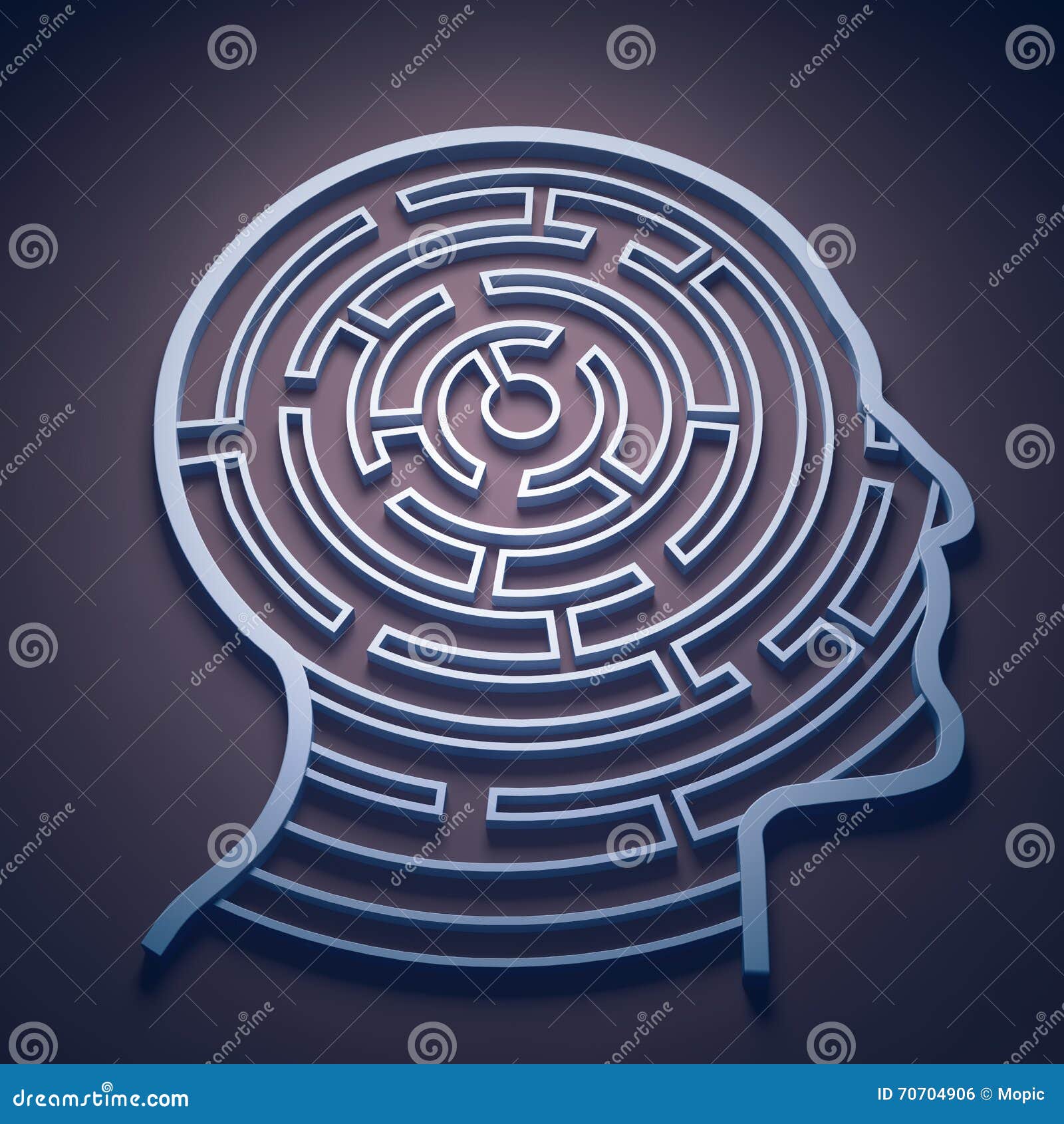 Maze Inside A Head Royalty-Free Stock Image | CartoonDealer.com #70704904