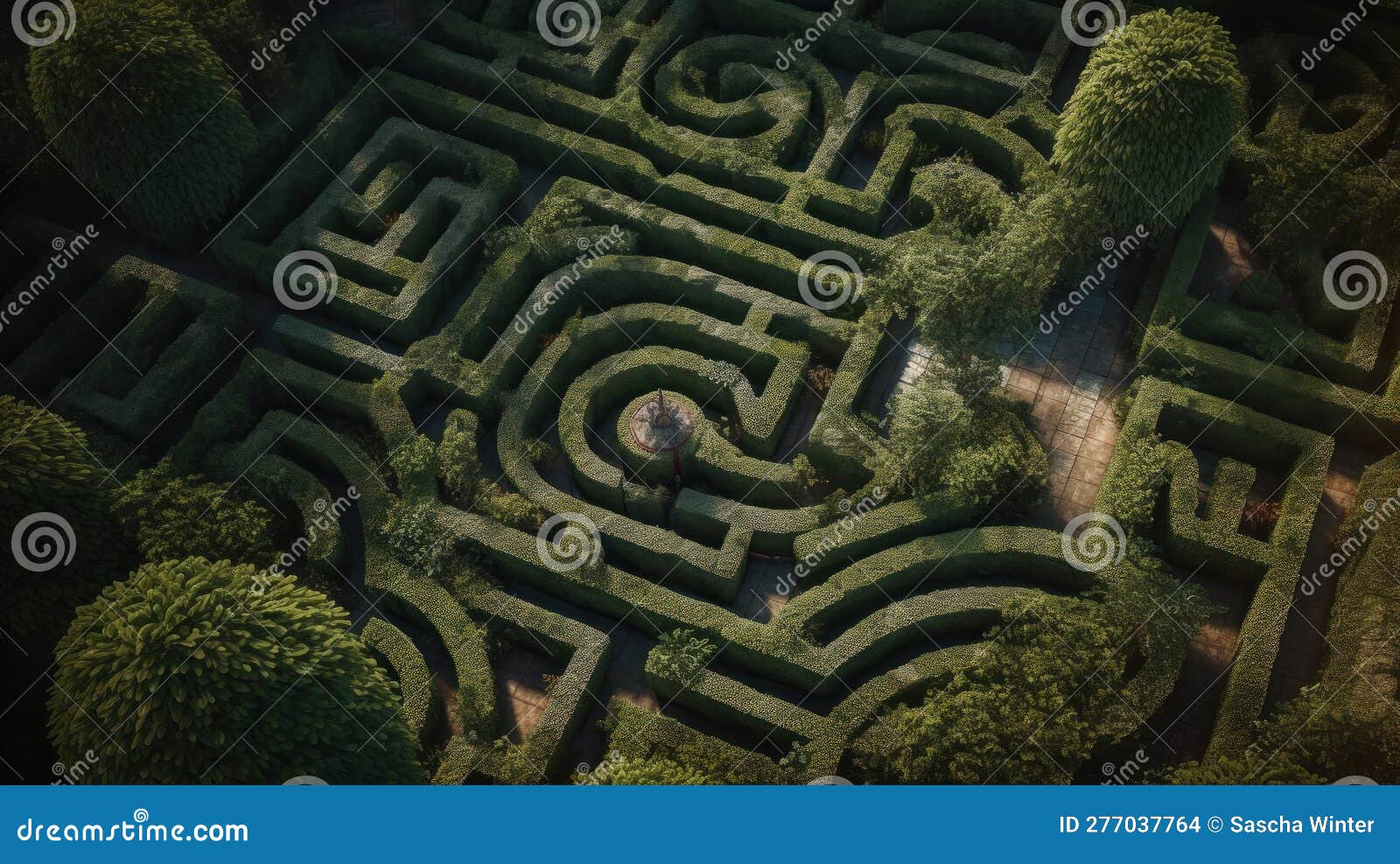 Winding And Confusing Road From Point A To Point B. Difficult Path To ...