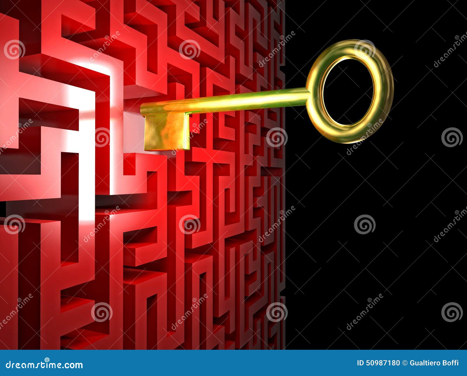 Maze key stock illustration. Illustration of business - 50987180
