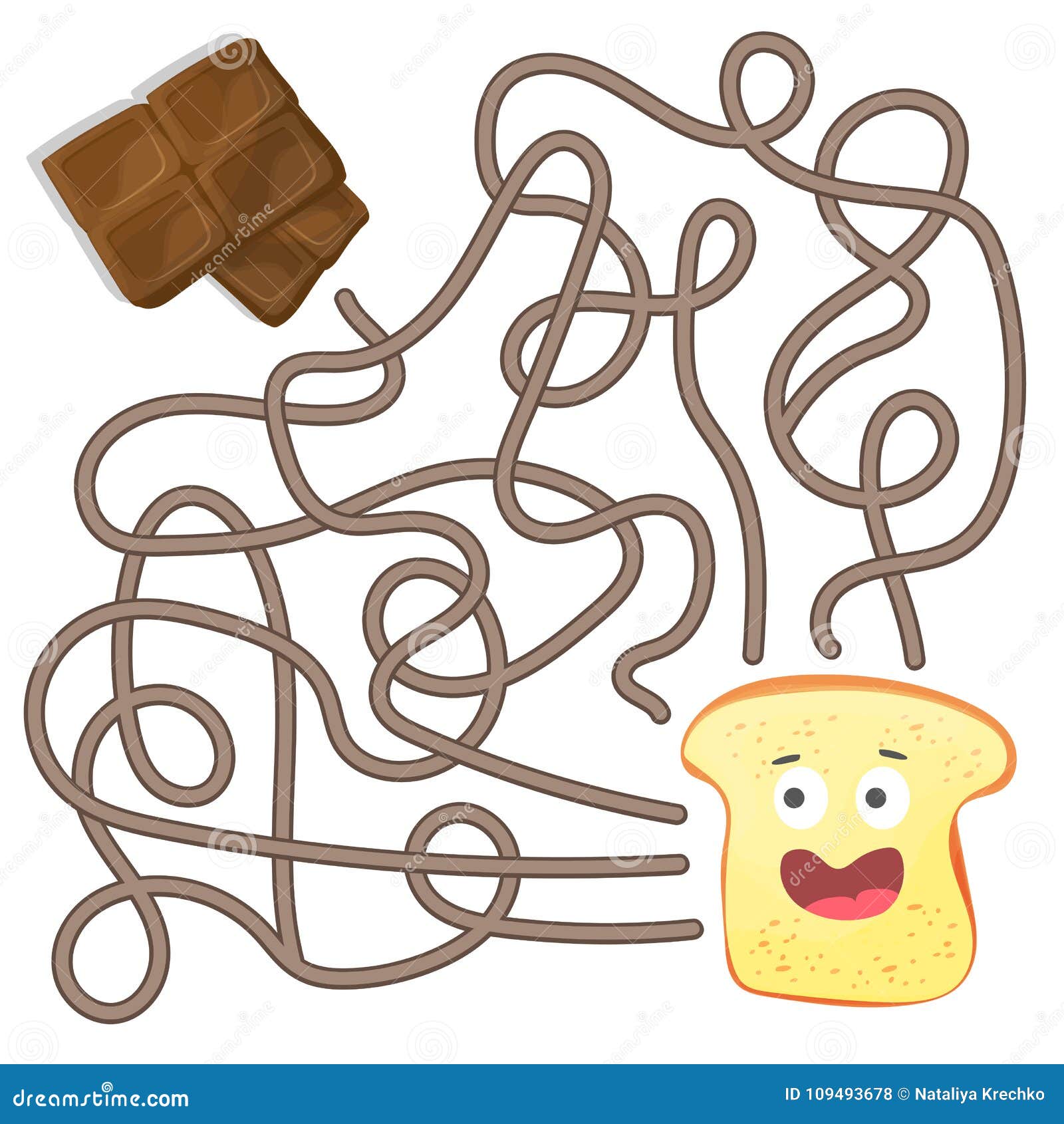 Maze or Labyrinth Game for Children. Puzzle - Help Toast To Find Right ... Maze or Labyrinth Game for Children. Puzzle - Help Toast To Find Right ...