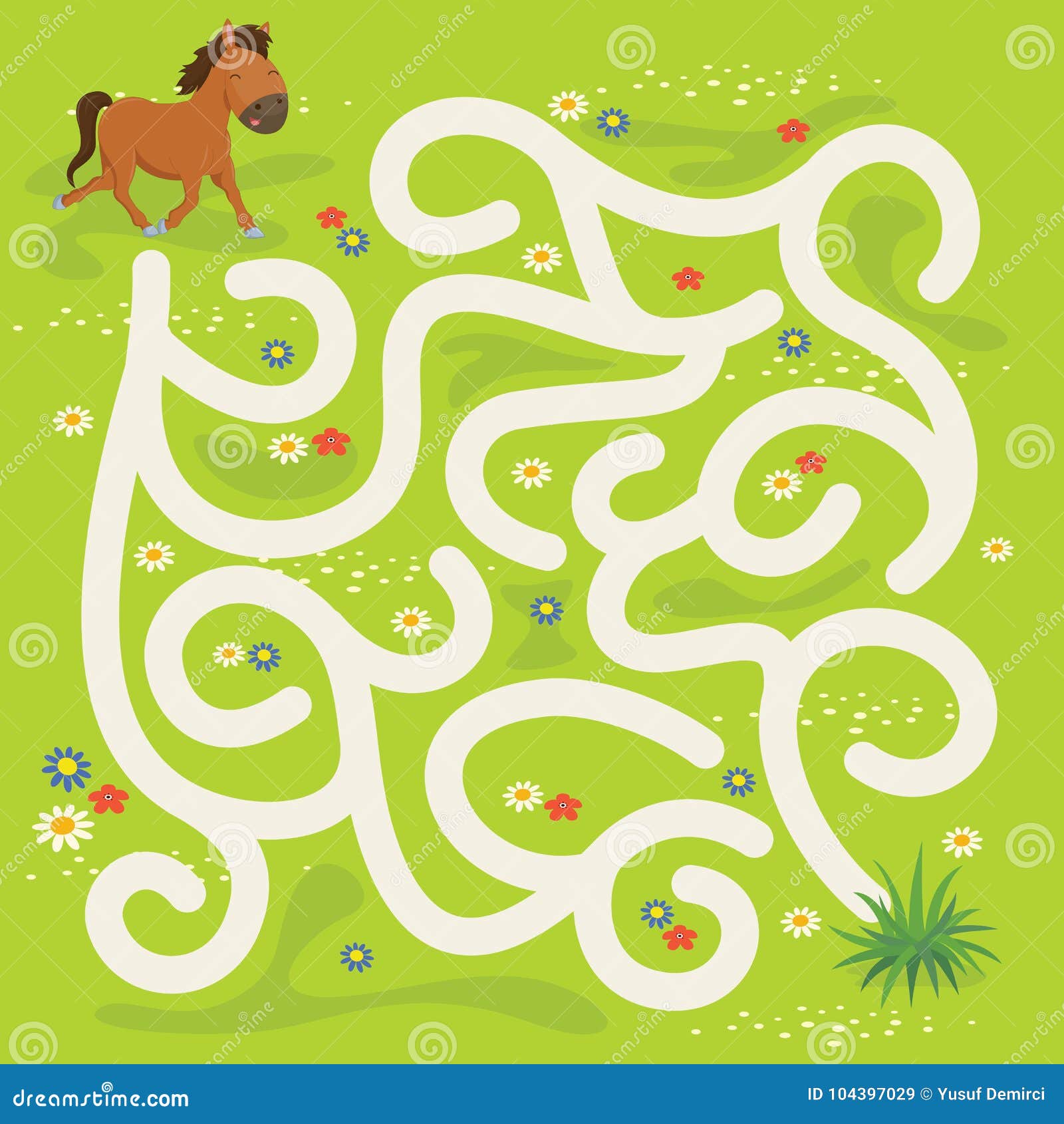 Maze Or Labyrinth Game For Preschool Children. Puzzle. Coloring Page ...