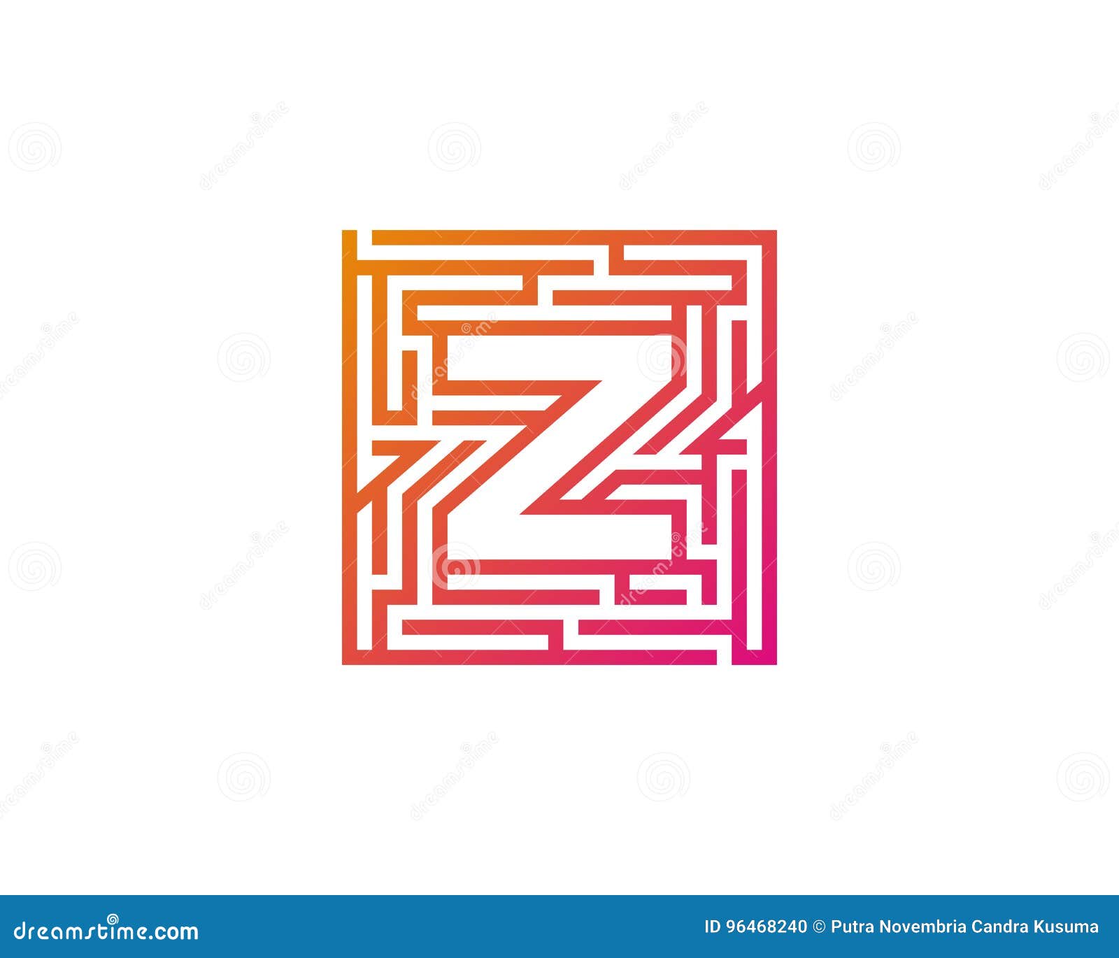 Maze Letter Icon Logo Design Element Stock Vector - Illustration of ...