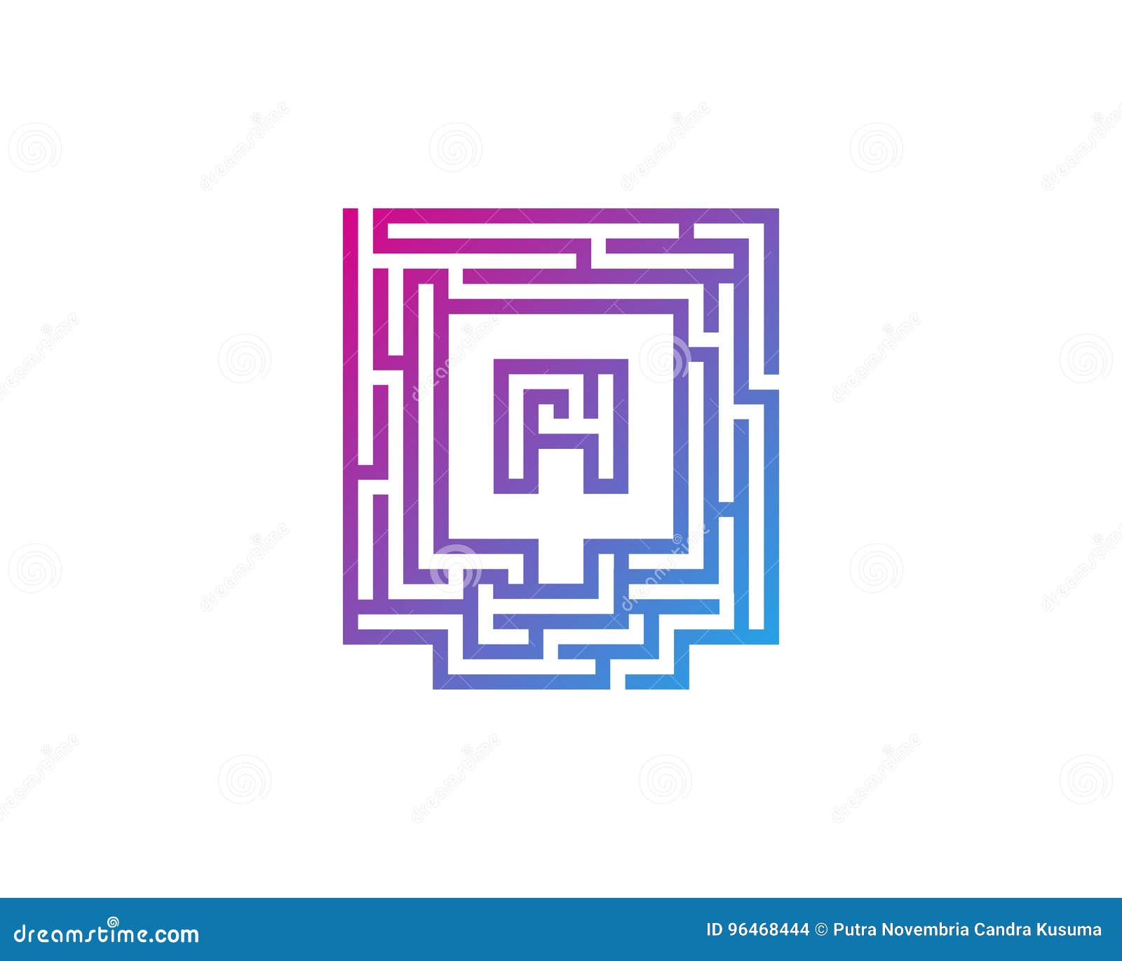 Maze Letter Icon Logo Design Element Stock Vector - Illustration of ...
