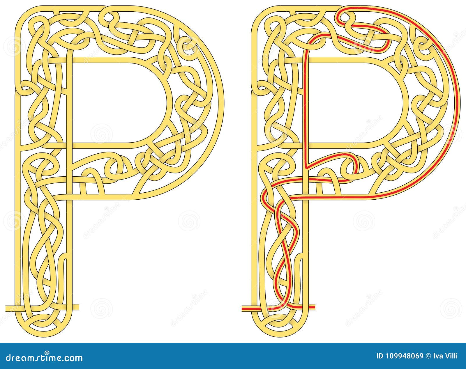 Maze letter P stock vector. Illustration of preschool - 109948069