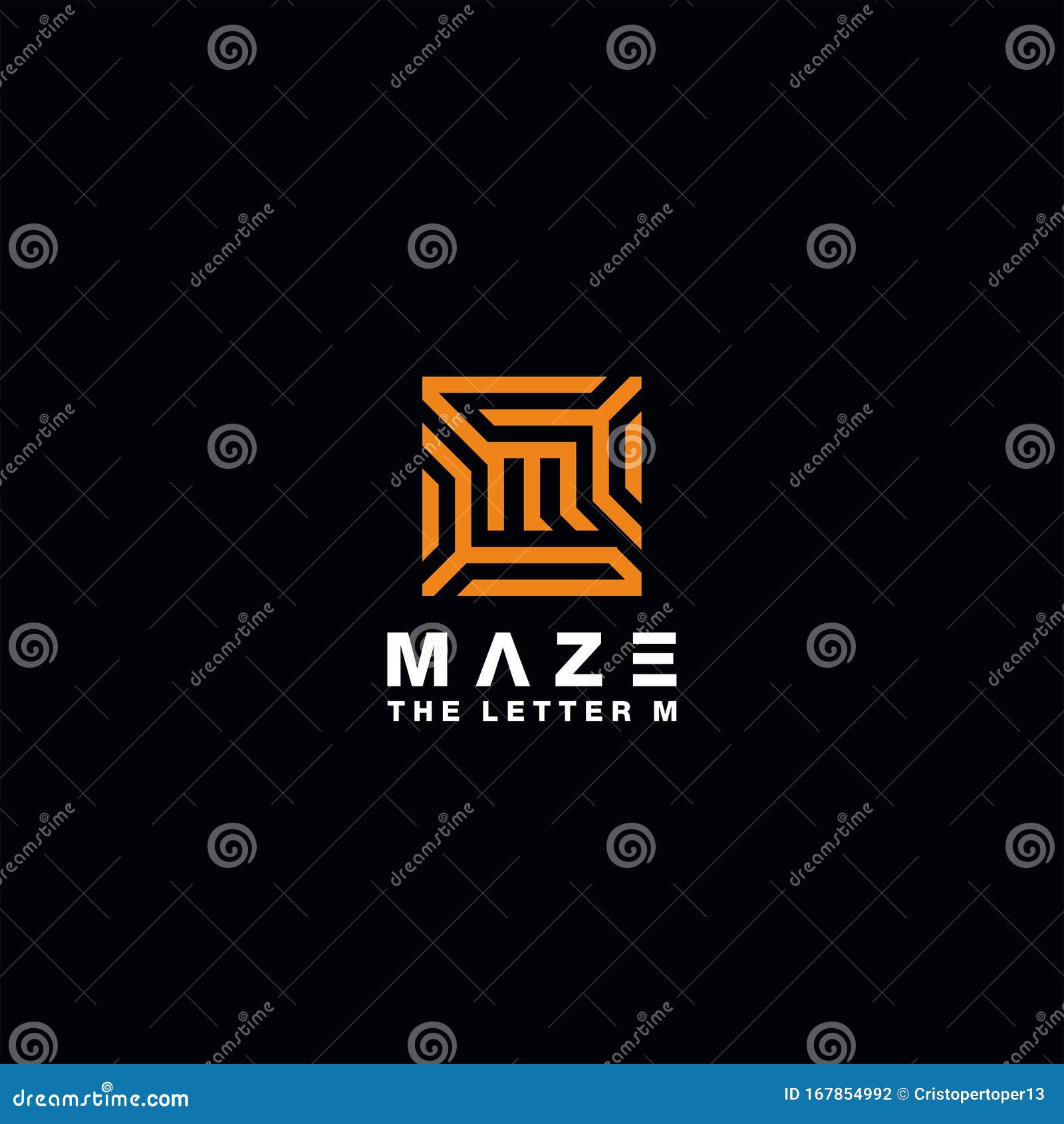 Maze Logo Design Alphabet Vector Stock Vector - Illustration of modern ...