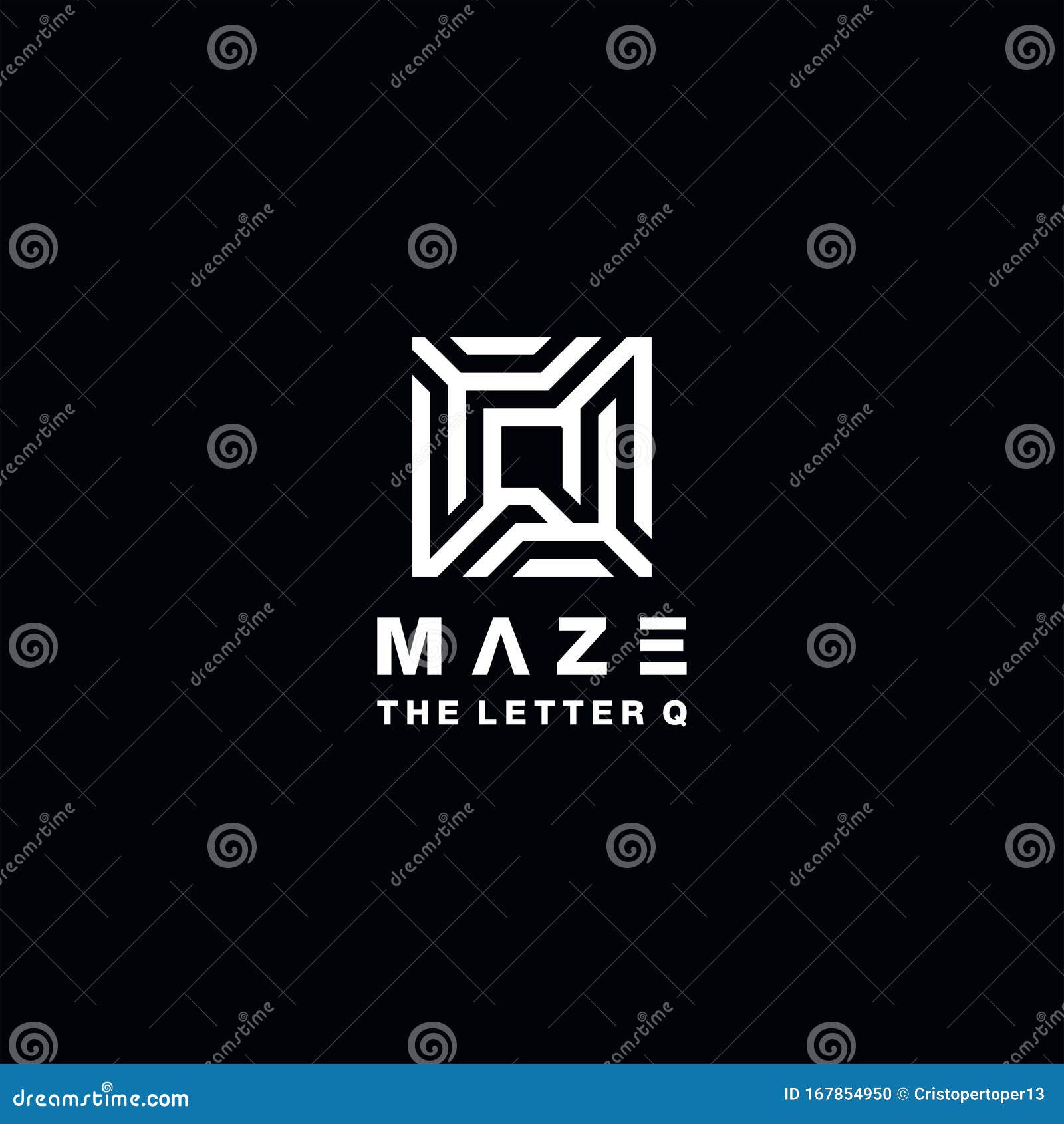 Maze Logo Design Alphabet Vector Stock Vector - Illustration of ...
