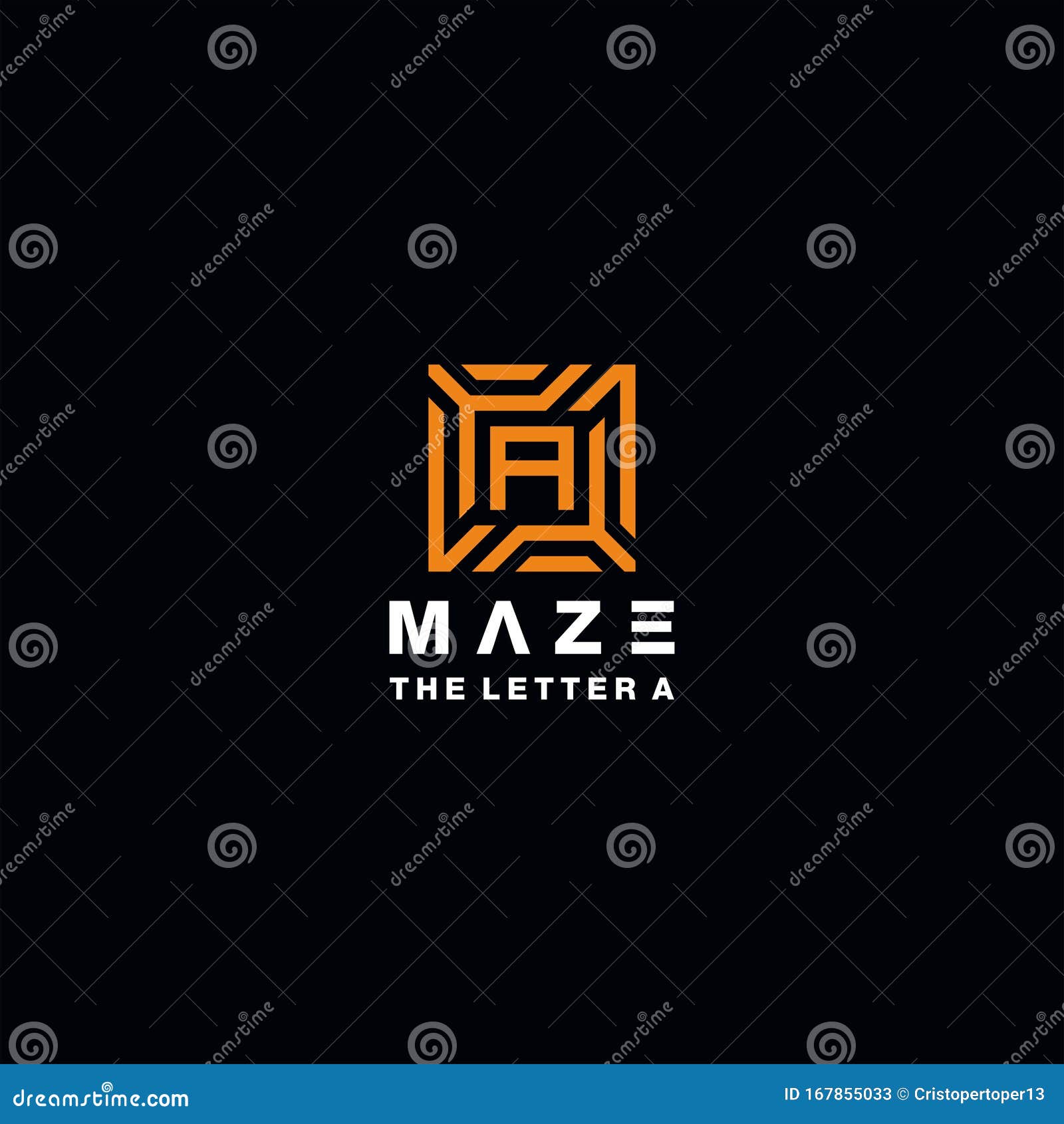 Maze Logo Design Alphabet Vector Stock Vector - Illustration of company ...
