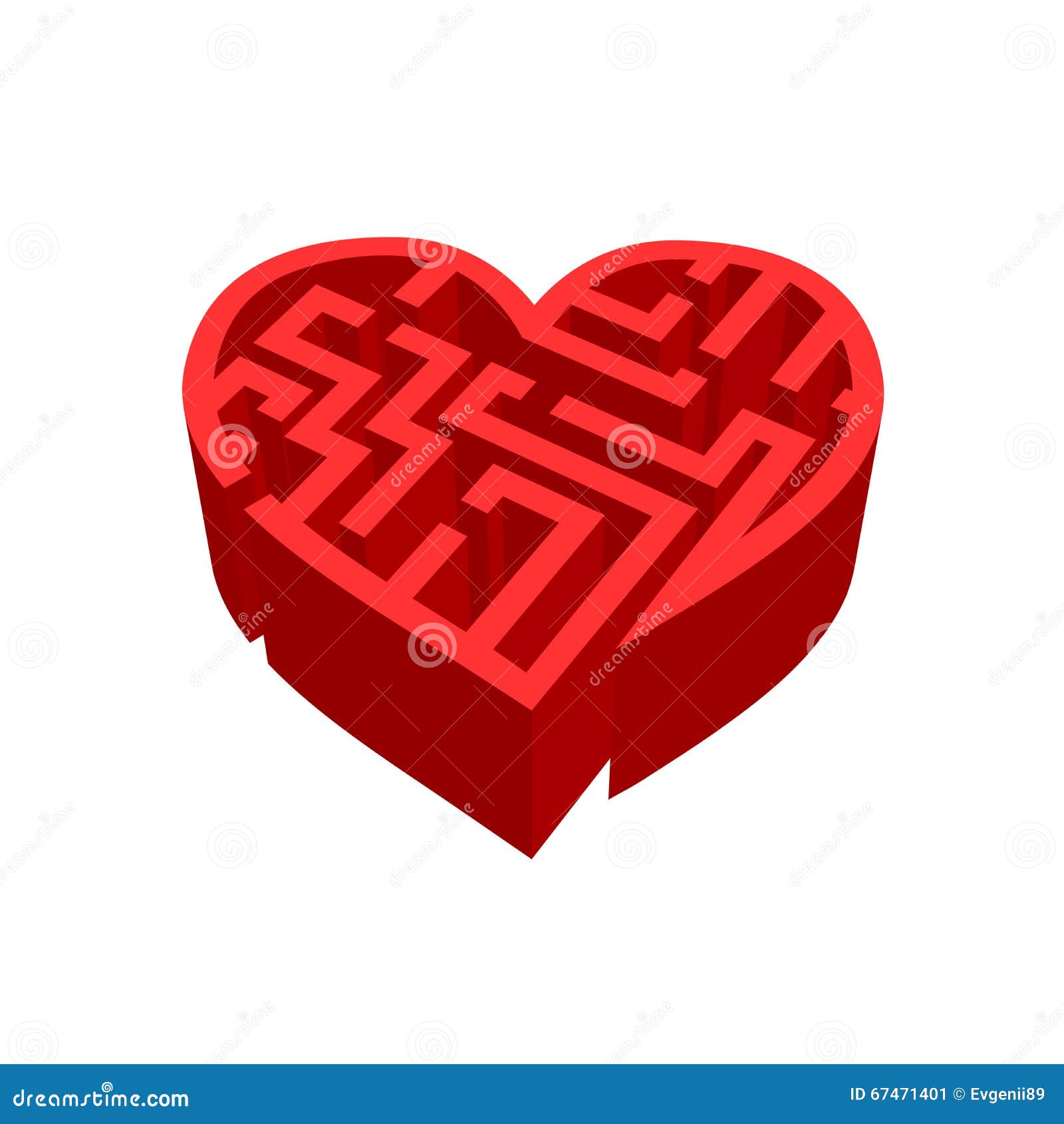 Maze of love on white stock illustration. Illustration of cartoon ...