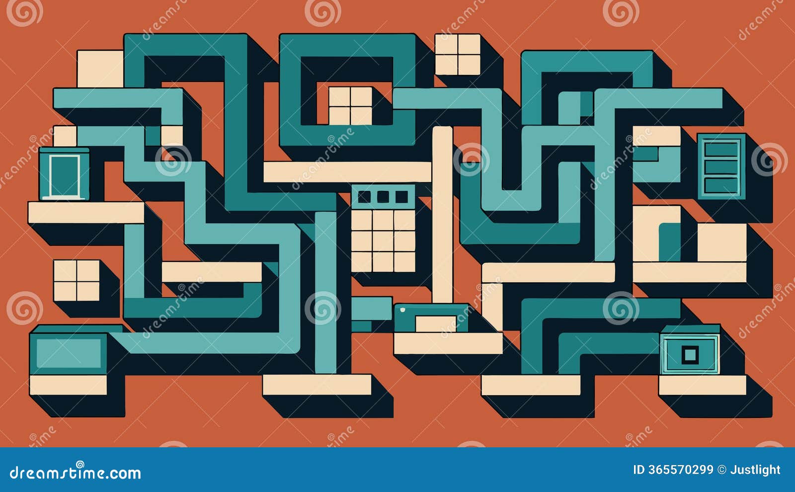 A Maze Made Out Of Tall Hedges Stock Photography | CartoonDealer.com ...