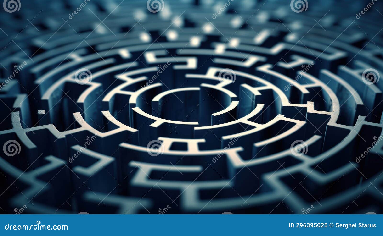 A Maze with Many Different Paths in it, AI Stock Illustration ...