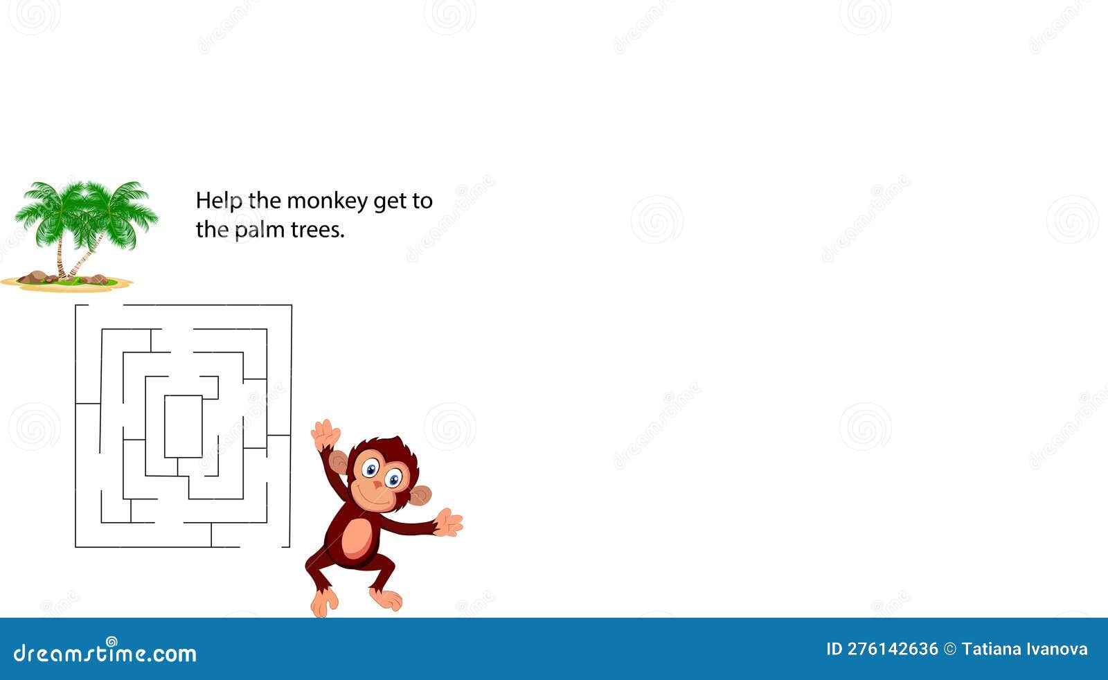 19_maze monkey stock illustration. Illustration of screenshot - 276142636