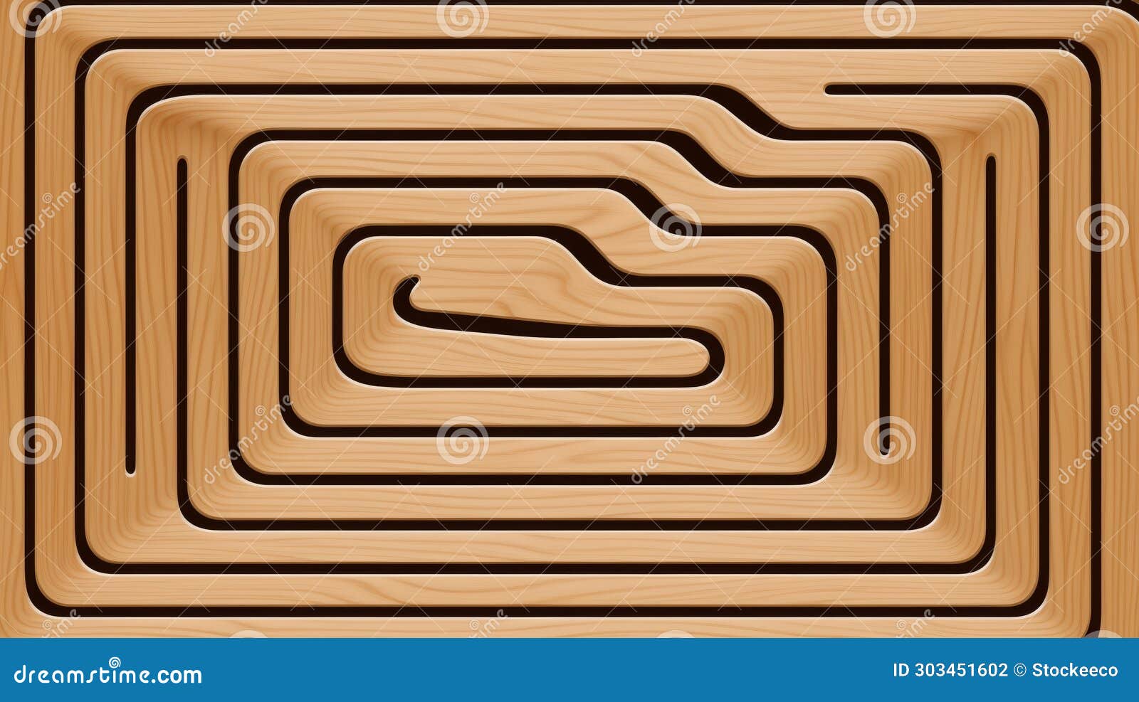 Wooden Labyrinth Maze Puzzle: Realistic Hyper-detail Vector ...