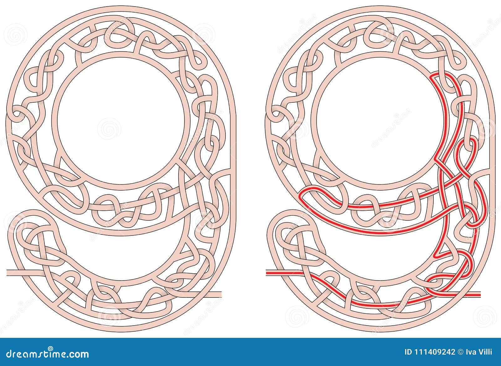 Maze nine stock vector. Illustration of worksheet, nine - 111409242