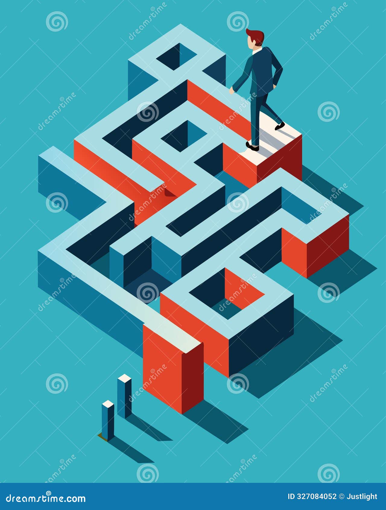 A Maze with No Clear Path with the Person Constantly Being Led Down ...