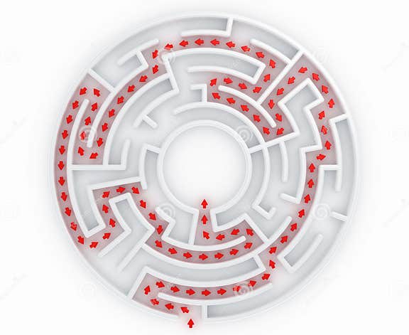 Maze with path stock illustration. Illustration of path - 10751860