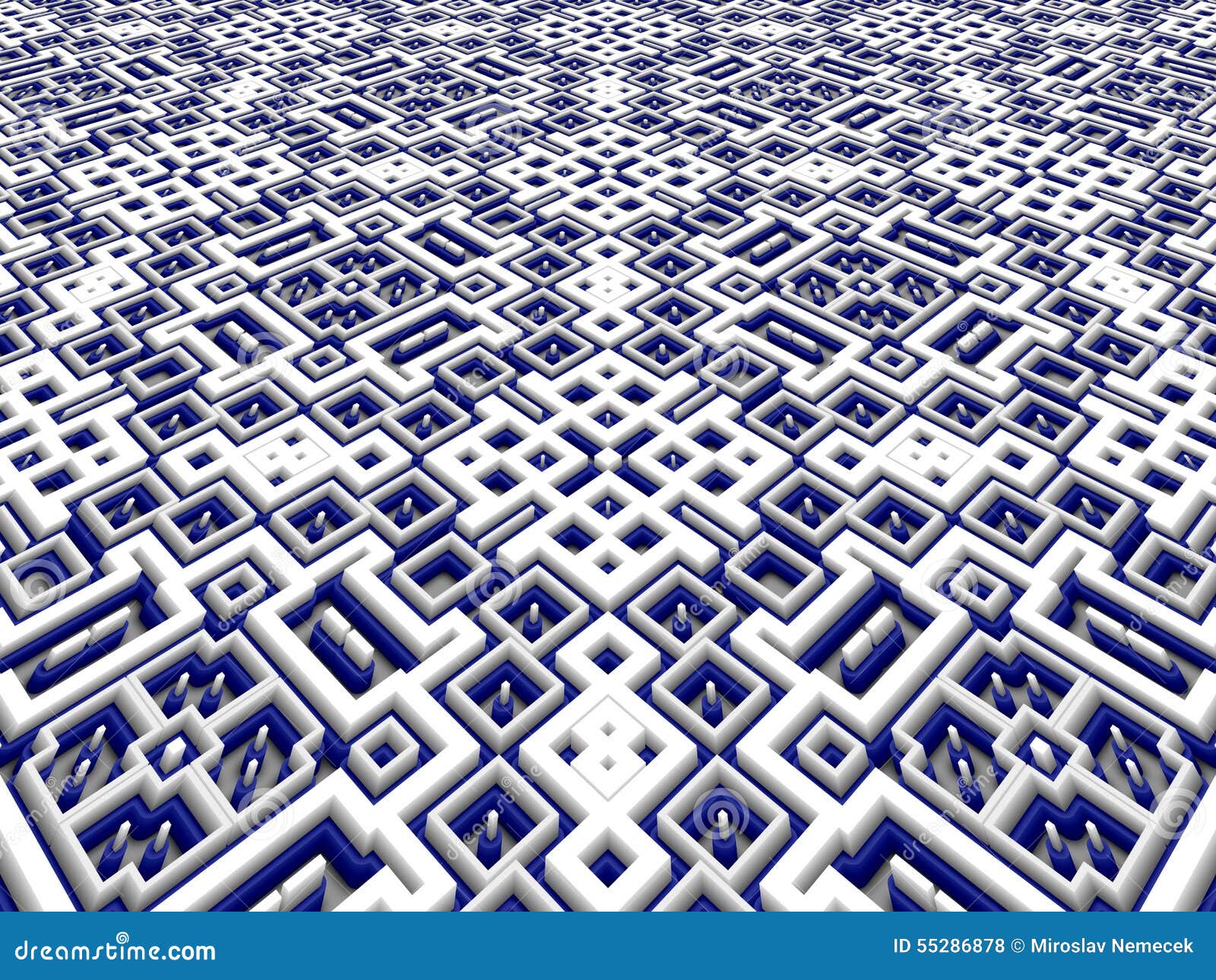 Maze Pattern Perspective Image Stock Illustration - Illustration of ...