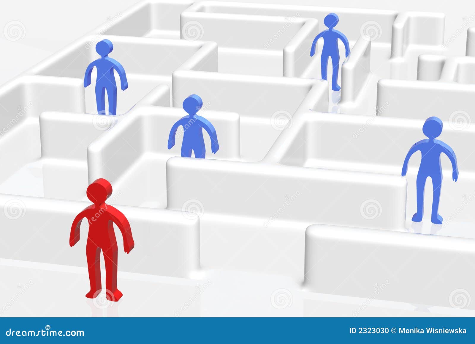 Maze and People stock illustration. Illustration of achieve - 2323030