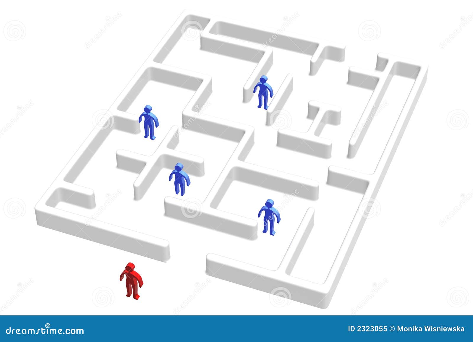 Maze and People stock illustration. Illustration of businessmen - 2323055