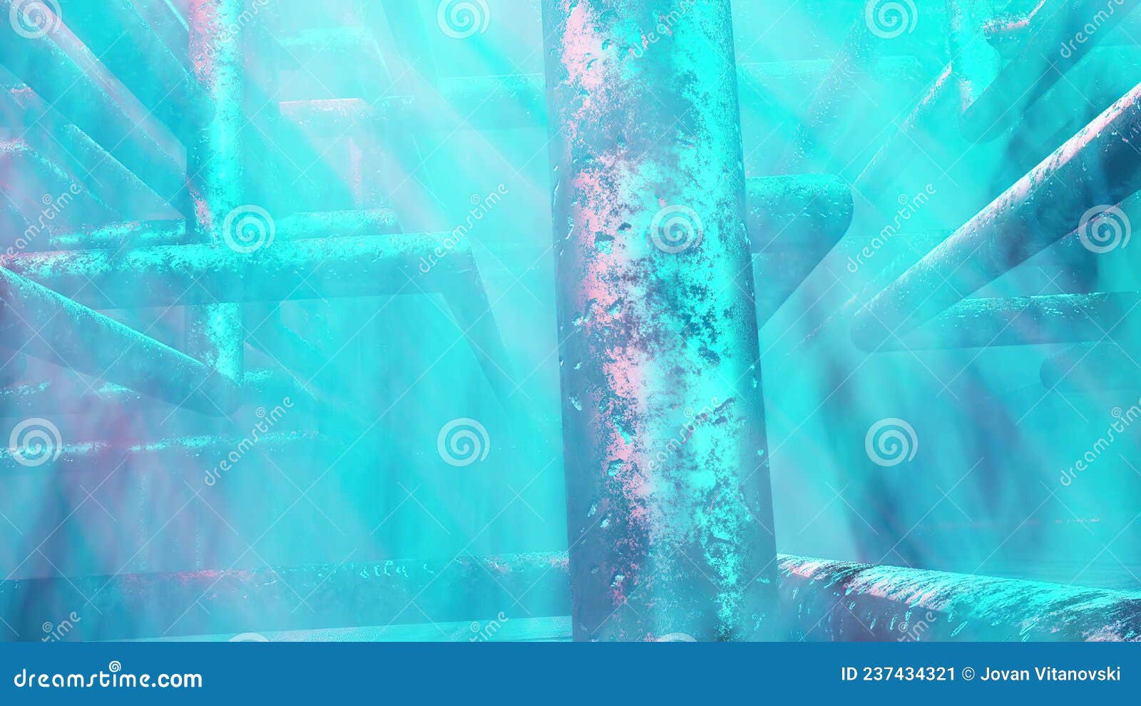 Maze of Pipes Tangled Together Stock Illustration - Illustration of ...