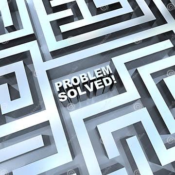 Maze - Problem Solved stock illustration. Illustration of creativity ...