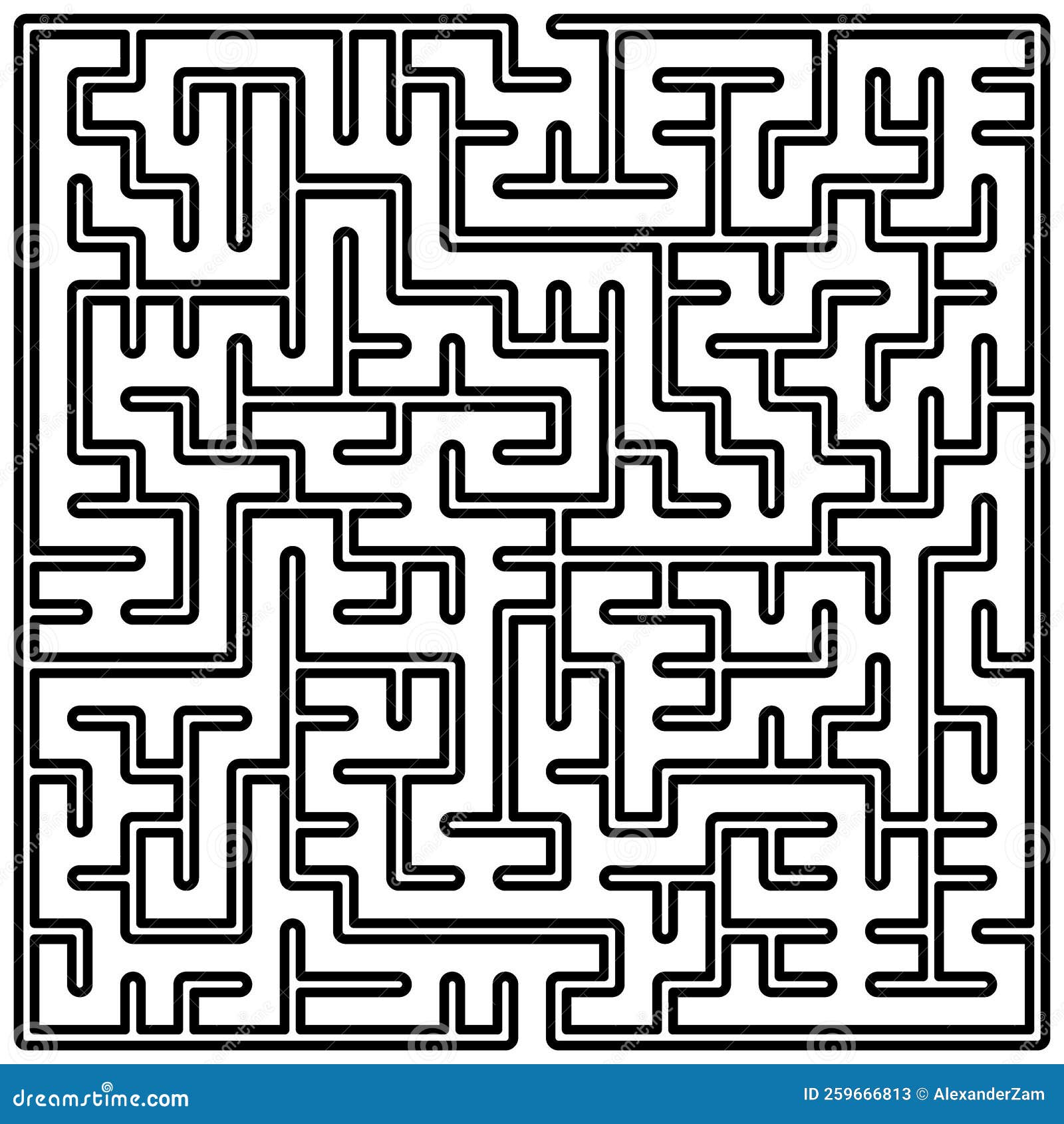 Maze puzzle illustration stock vector. Illustration of itinerary ...