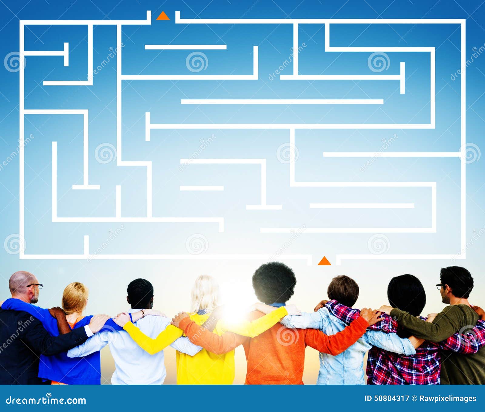 Maze Puzzle Strategy Direction Strategy Challenge Concept Stock Image ...