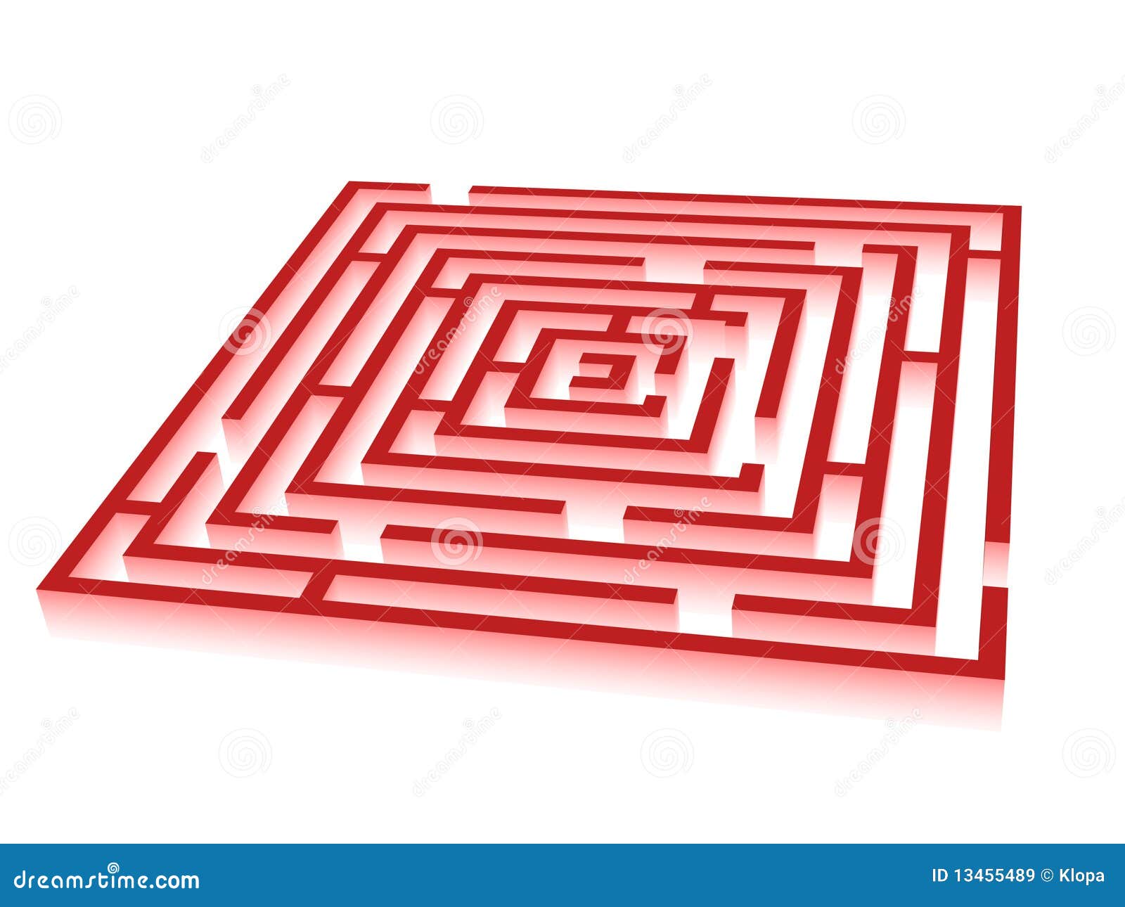 Maze red stock illustration. Illustration of concepts - 13455489