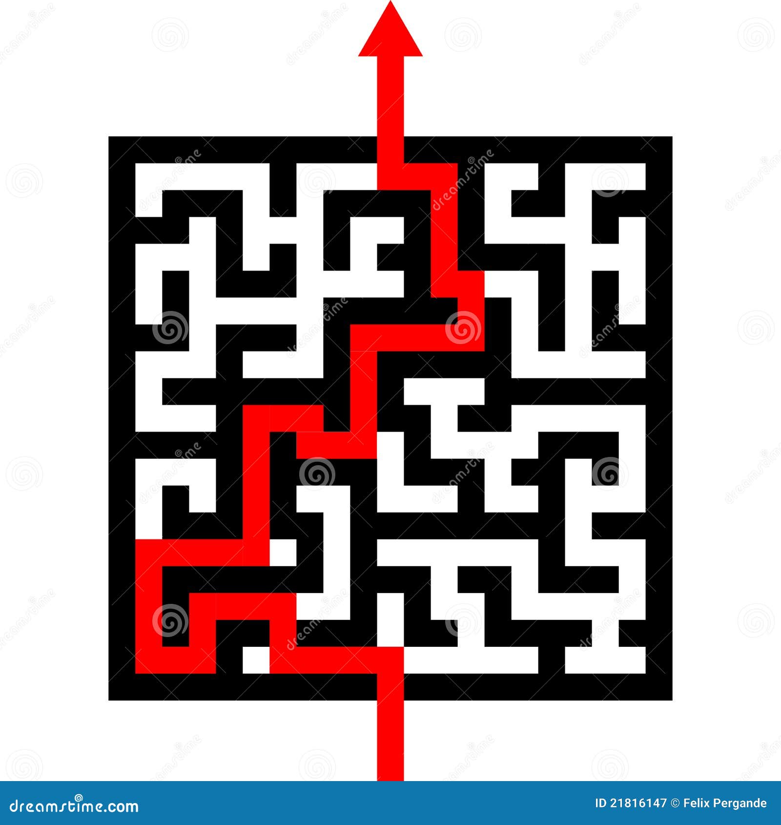 Maze with red arrow stock vector. Illustration of determination - 21816147 Maze with red arrow stock vector. Illustration of determination - 21816147