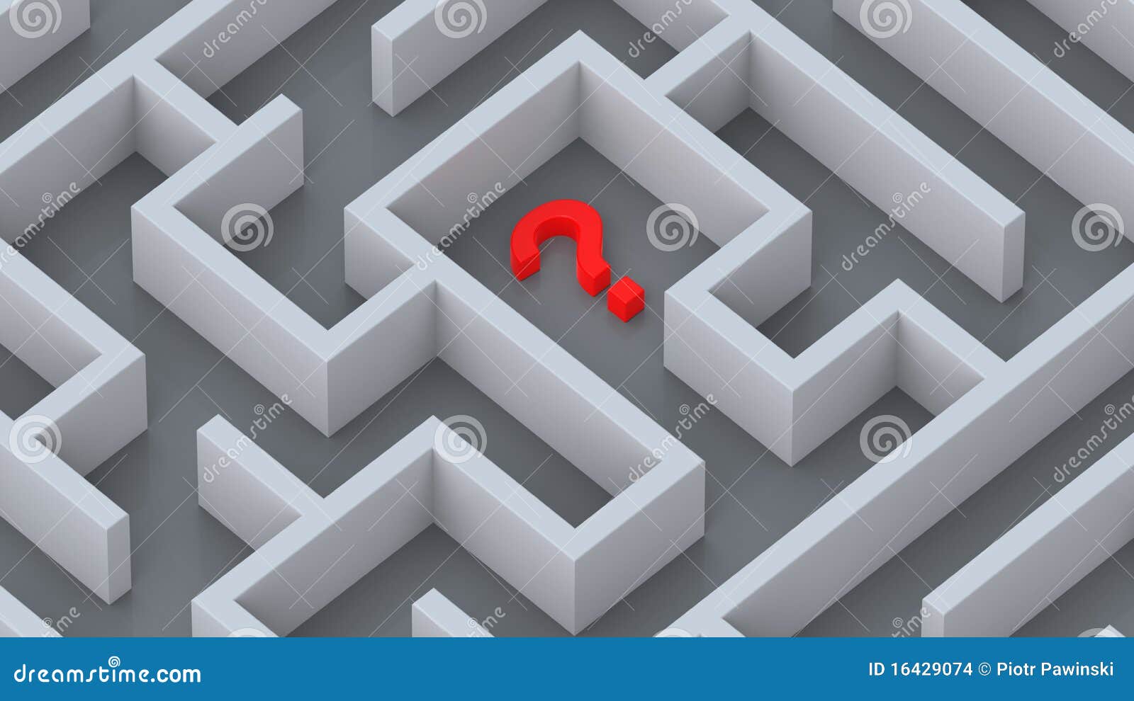Maze and Red Question Mark Concept Stock Illustration - Illustration of ...