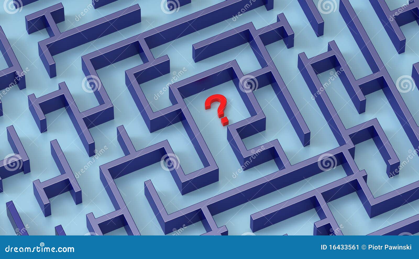 Maze and Red Question Mark Concept Stock Illustration - Illustration of ...