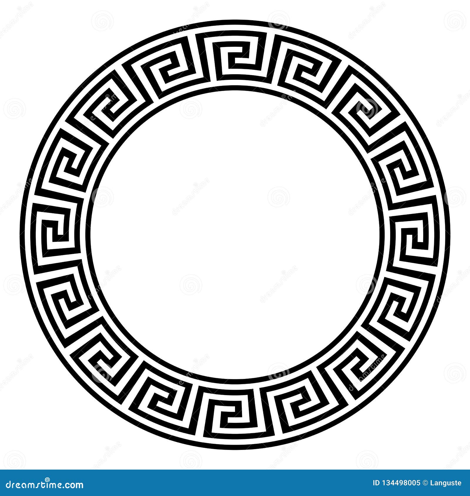 Maze Photo Frame With Meander Look On A Isolated White Background ...