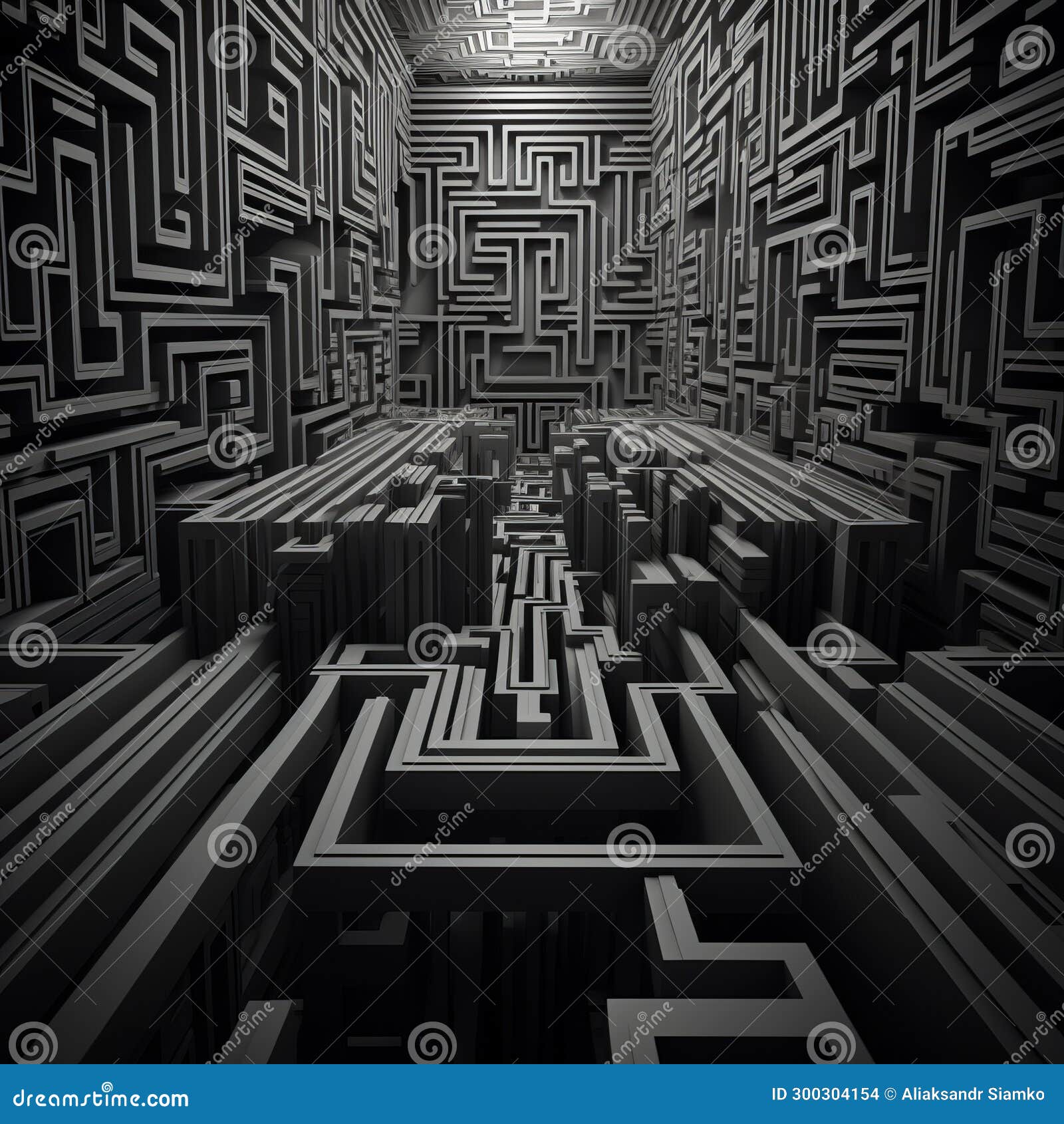 A maze in a room stock photo. Image of white, search - 300304154