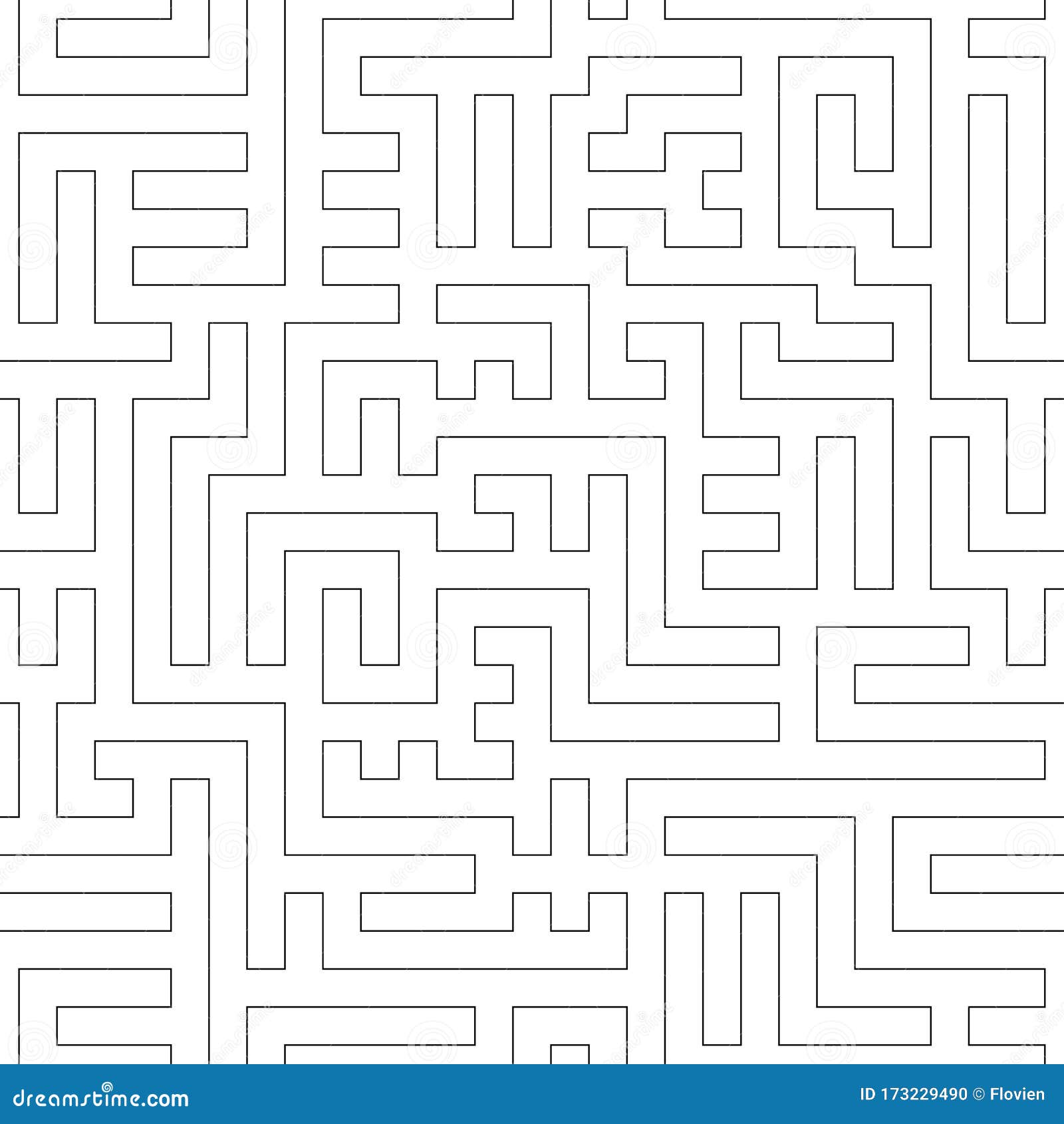 Maze Seamless Black and White Pattern. Elegant Print for Textiles ...