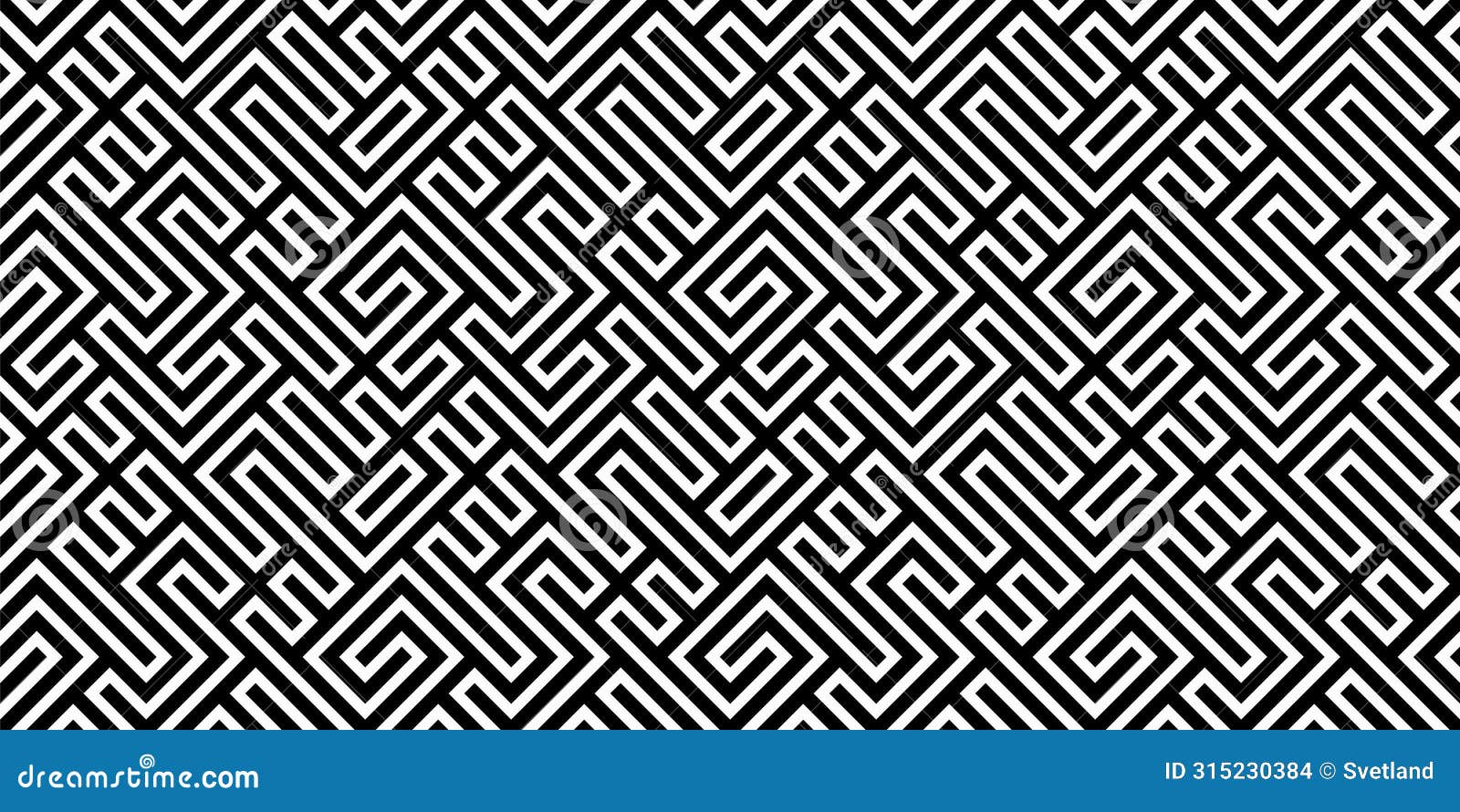 Maze Seamless Geometric Pattern, Labyrinth Vector Abstract Background. Stock Illustration ...