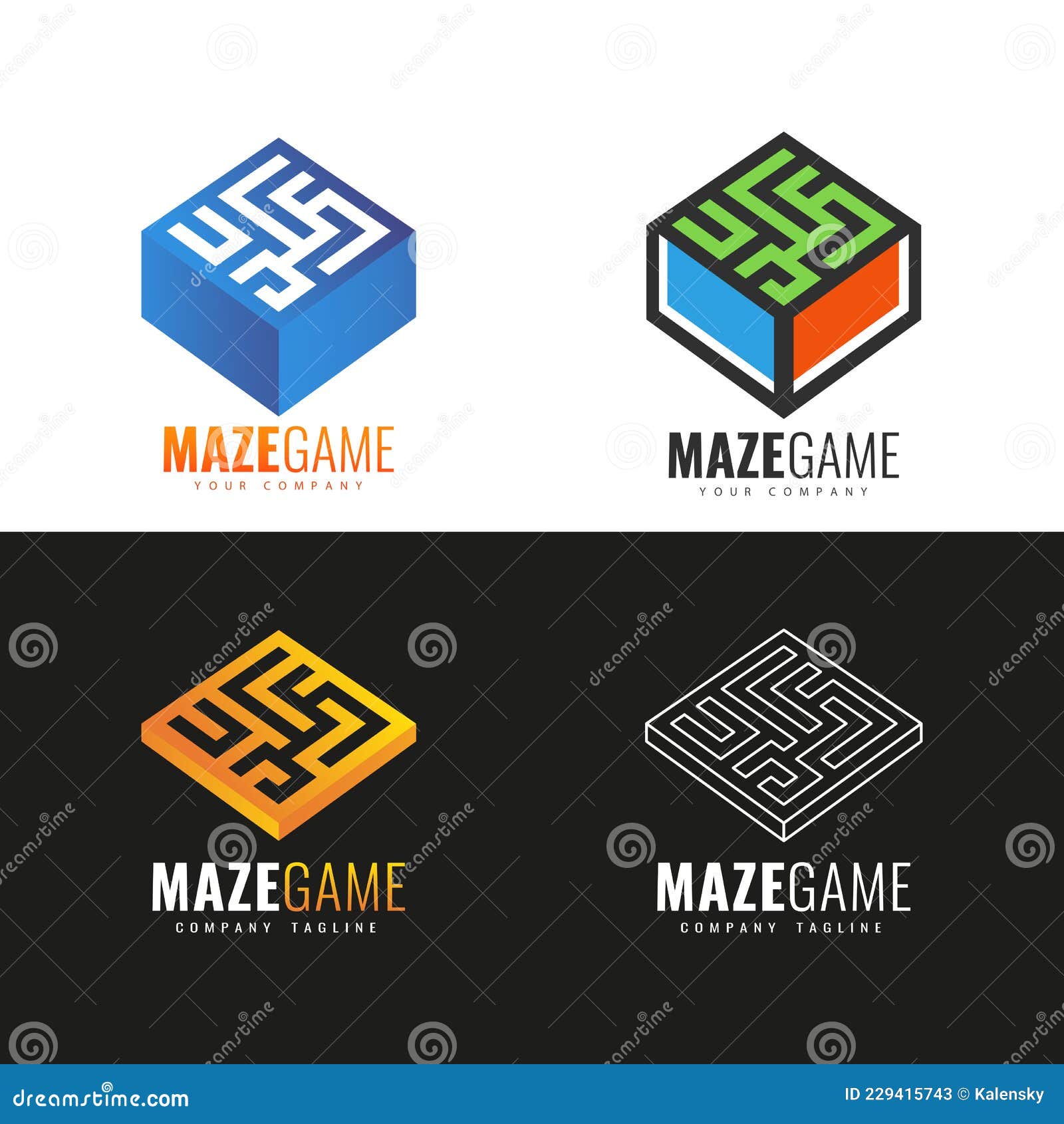 Maze logo stock vector. Illustration of concept, company - 229415743