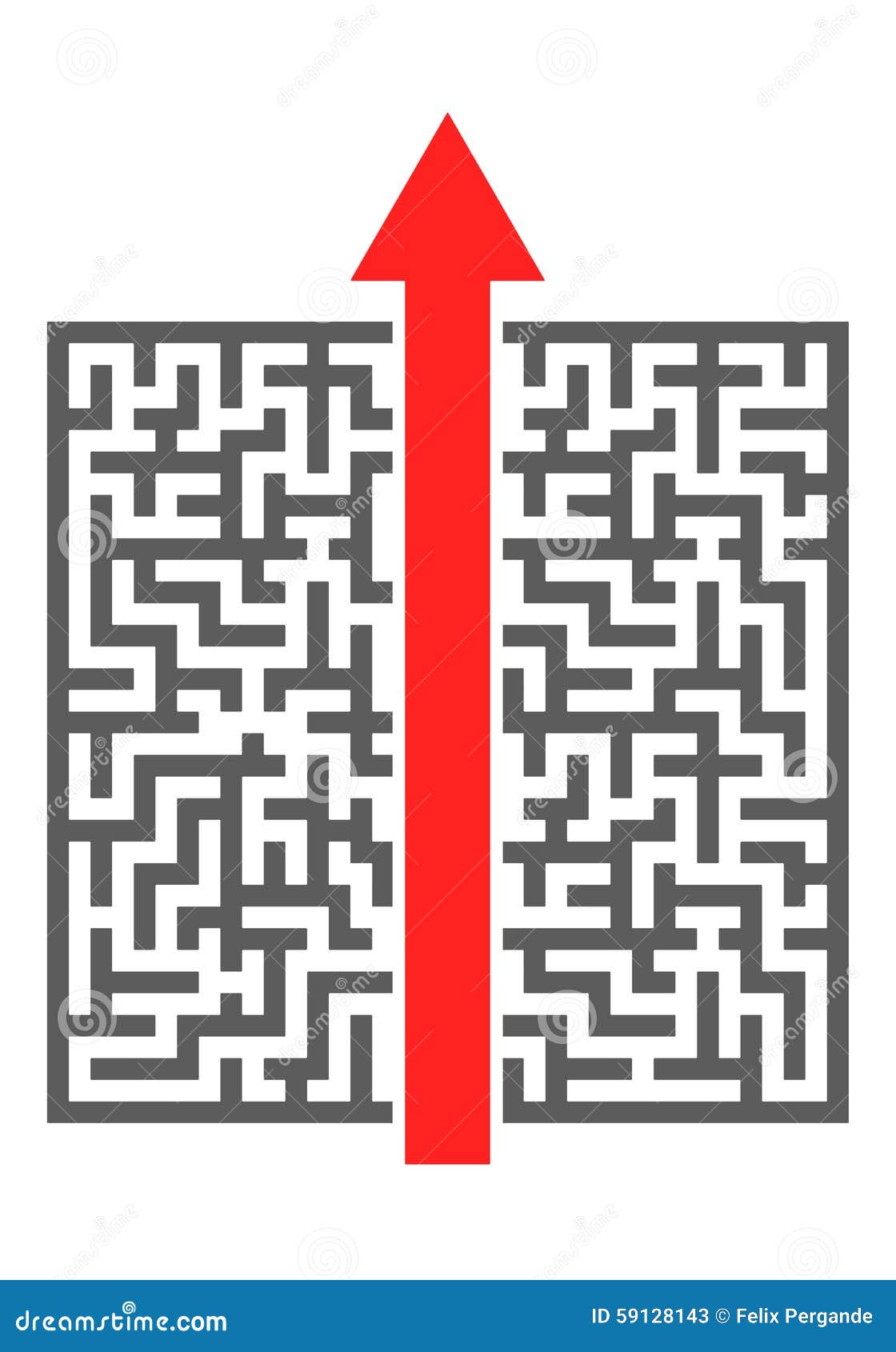 Maze Shortcut stock illustrationer. Illustration av arrowheaden - 59128143