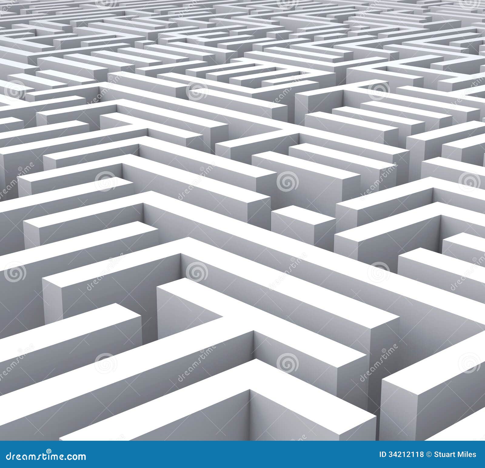 Maze Shows Problem or Complexity Stock Illustration - Illustration of ...