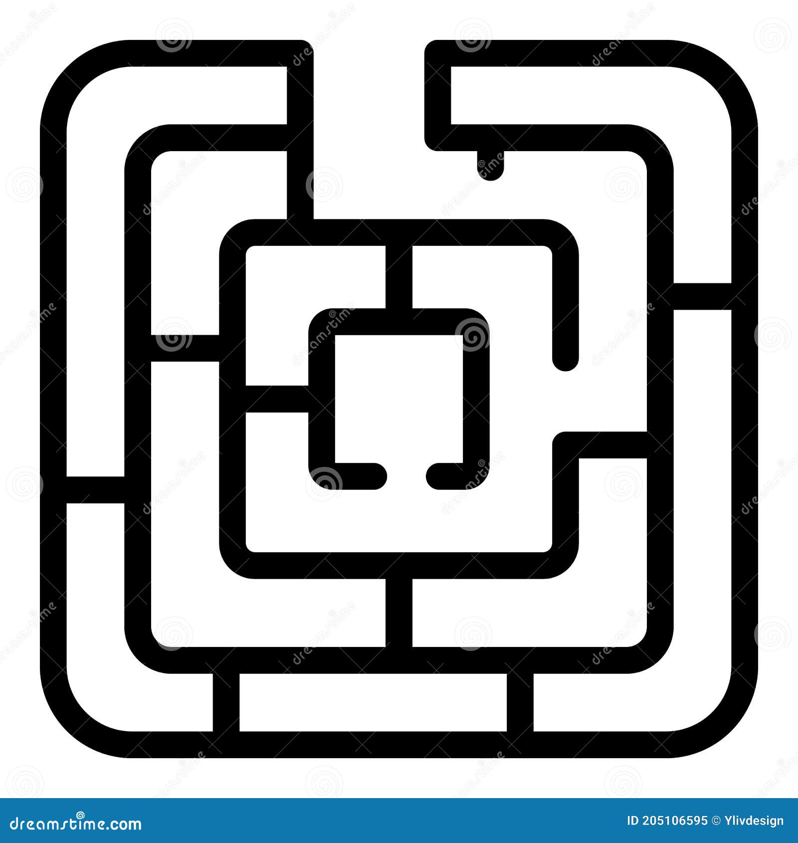 Maze Solution Icon Color Outline Vector | CartoonDealer.com #237861267