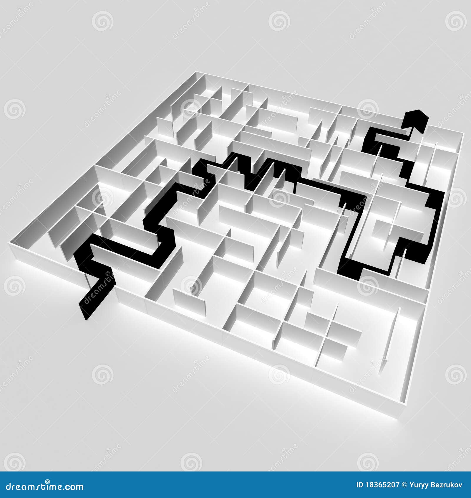 Maze square stock illustration. Illustration of complicated - 18365207